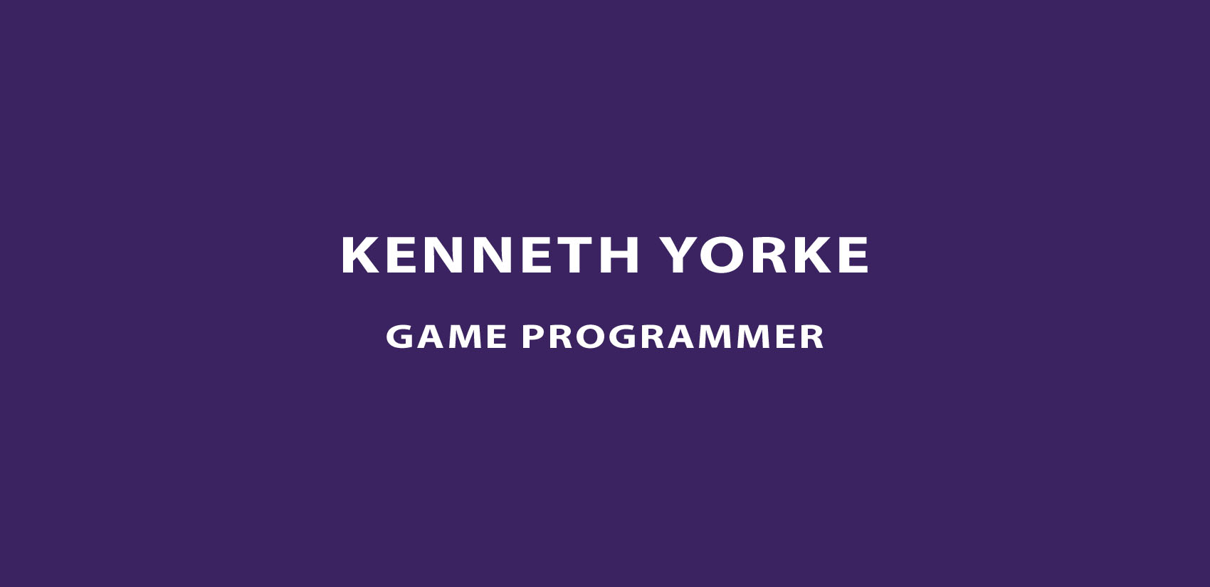 Kenneth Yorke - Gameplay Programmer